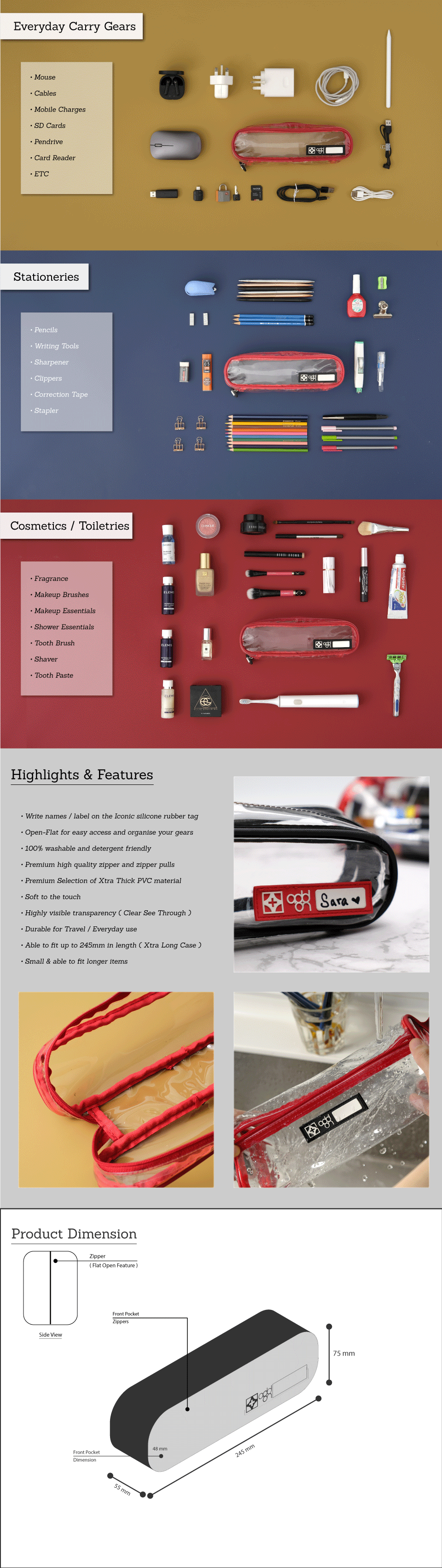 Oblong - Red - Masterprint